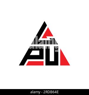 LPU triangle letter logo design with triangle shape. LPU triangle logo ...