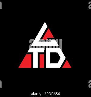 LTD triangle letter logo design with triangle shape. LTD triangle logo ...