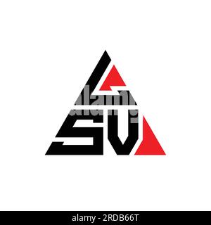 LSV triangle letter logo design with triangle shape. LSV triangle logo ...