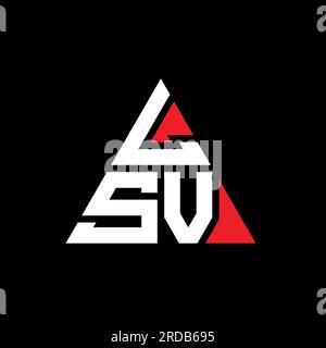 LSV triangle letter logo design with triangle shape. LSV triangle logo ...