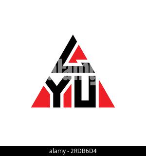 LYU triangle letter logo design with triangle shape. LYU triangle logo ...