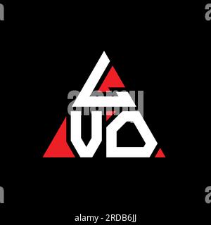 LVO triangle letter logo design with triangle shape. LVO triangle logo ...