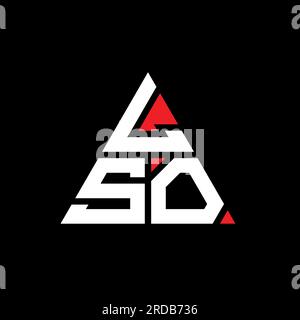 LSO triangle letter logo design with triangle shape. LSO triangle logo ...