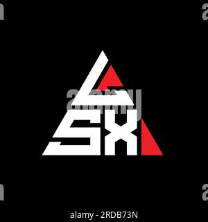 LSX triangle letter logo design with triangle shape. LSX triangle logo ...