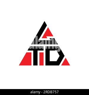 LTD triangle letter logo design with triangle shape. LTD triangle logo ...