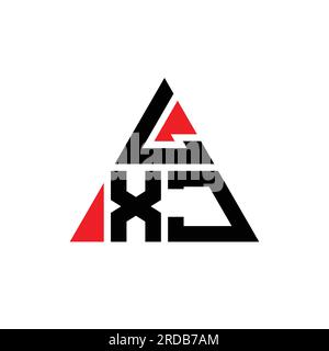 LXJ triangle letter logo design with triangle shape. LXJ triangle logo ...