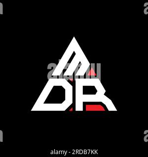 MDR triangle letter logo design with triangle shape. MDR triangle logo ...