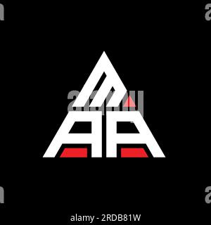 MAA triangle letter logo design with triangle shape. MAA triangle logo ...