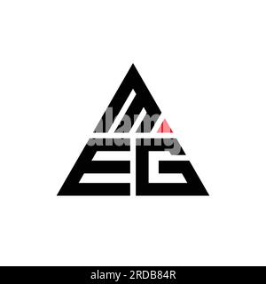 MEG triangle letter logo design with triangle shape. MEG triangle logo ...
