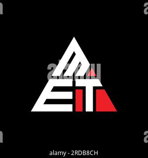 MET triangle letter logo design with triangle shape. MET triangle logo ...
