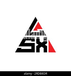 LSX triangle letter logo design with triangle shape. LSX triangle logo ...