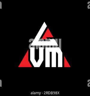 LVM triangle letter logo design with triangle shape. LVM triangle logo ...