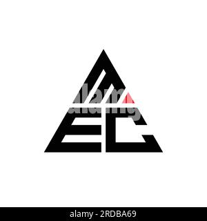 MEC triangle letter logo design with triangle shape. MEC triangle logo ...