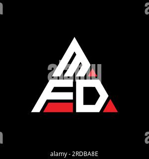 MFD triangle letter logo design with triangle shape. MFD triangle logo ...