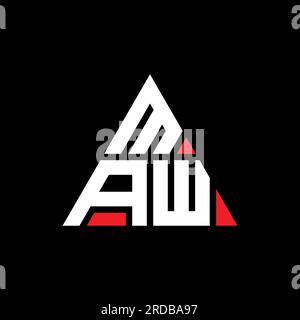 MAW triangle letter logo design with triangle shape. MAW triangle logo ...