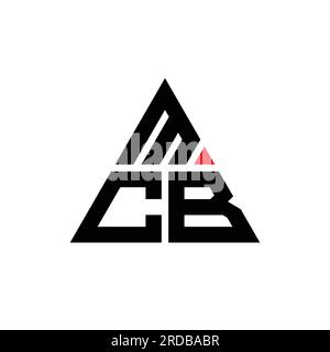MCB triangle letter logo design with triangle shape. MCB triangle logo ...
