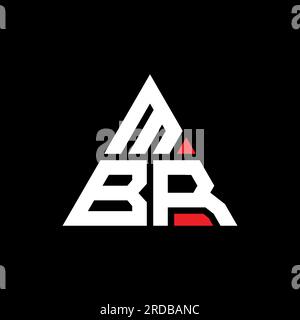 MBR triangle letter logo design with triangle shape. MBR triangle logo ...