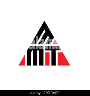 MMT triangle letter logo design with triangle shape. MMT triangle logo ...