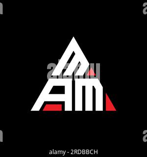 MAM triangle letter logo design with triangle shape. MAM triangle logo ...