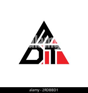 MDT triangle letter logo design with triangle shape. MDT triangle logo ...