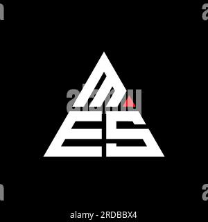 MES triangle letter logo design with triangle shape. MES triangle logo ...