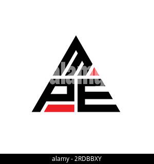 MPE triangle letter logo design with triangle shape. MPE triangle logo ...