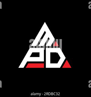 MPD triangle letter logo design with triangle shape. MPD triangle logo ...