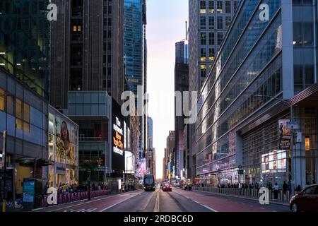 Architectural detail of 42nd Street, a major crosstown street in the ...