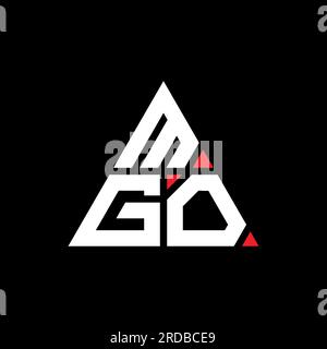MGO triangle letter logo design with triangle shape. MGO triangle logo ...