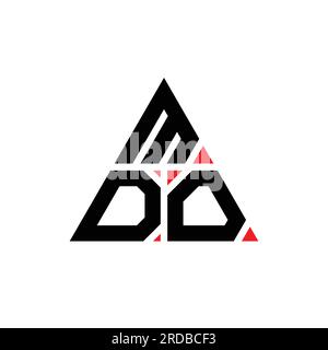 MDO triangle letter logo design with triangle shape. MDO triangle logo ...