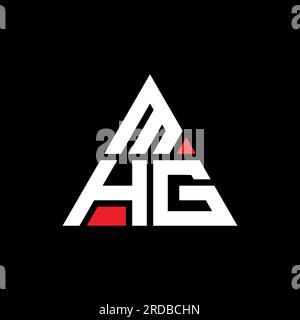 MHG triangle letter logo design with triangle shape. MHG triangle logo ...