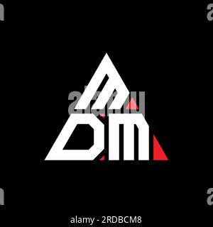 MDM triangle letter logo design with triangle shape. MDM triangle logo ...