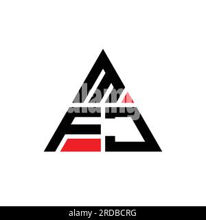 MFJ triangle letter logo design with triangle shape. MFJ triangle logo ...