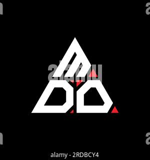 MDO triangle letter logo design with triangle shape. MDO triangle logo ...