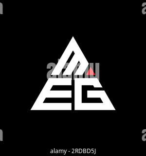 MEG triangle letter logo design with triangle shape. MEG triangle logo ...