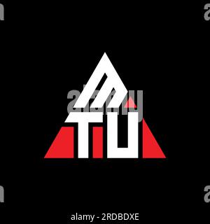 MTU triangle letter logo design with triangle shape. MTU triangle logo ...