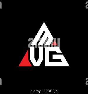 MVG triangle letter logo design with triangle shape. MVG triangle logo ...