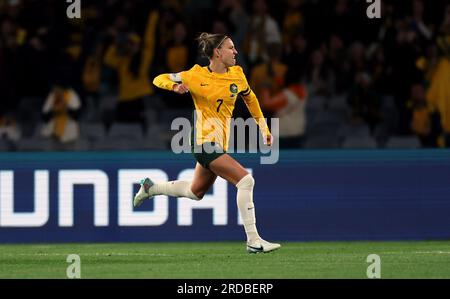 Australia's Steph Catley celebrates scoring their side's first goal of ...