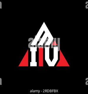 MIV triangle letter logo design with triangle shape. MIV triangle logo ...