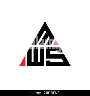 MWS triangle letter logo design with triangle shape. MWS triangle logo ...