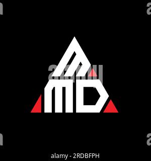 MMD triangle letter logo design with triangle shape. MMD triangle logo ...