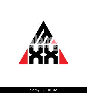 MXX triangle letter logo design with triangle shape. MXX triangle logo ...