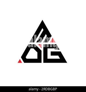 MOG triangle letter logo design with triangle shape. MOG triangle logo ...