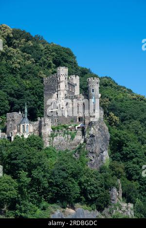 Rheinstein Castle from the Rhine River in Germany Stock Photo - Alamy