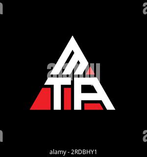 MTA triangle letter logo design with triangle shape. MTA triangle logo ...