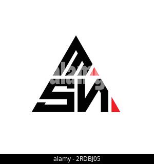 MSN letter logo design with polygon shape. MSN polygon and cube shape ...
