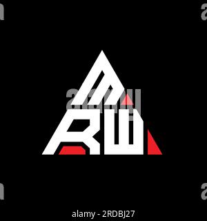 MRW triangle letter logo design with triangle shape. MRW triangle logo ...