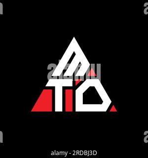 MTO triangle letter logo design with triangle shape. MTO triangle logo ...