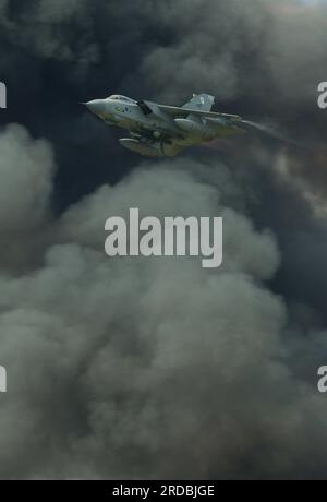 Explosion demonstration at airshow Stock Photo - Alamy