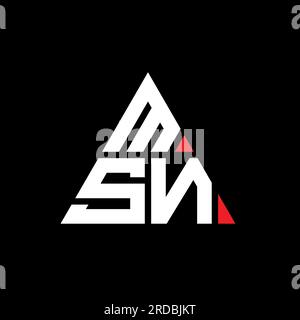 MSN letter logo design with polygon shape. MSN polygon and cube shape ...